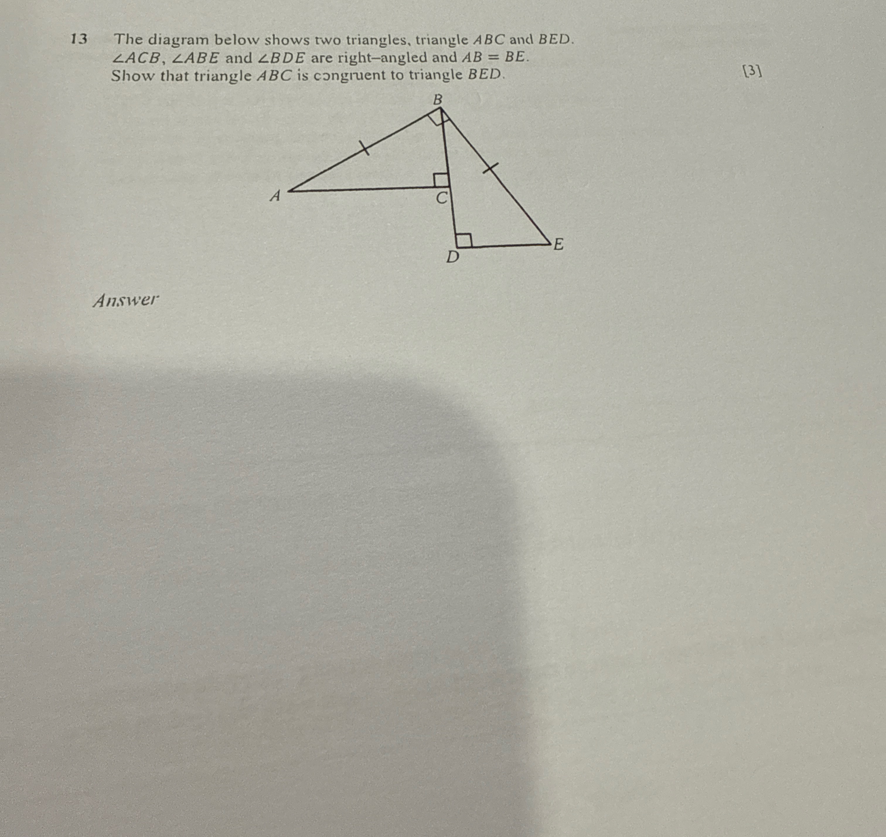 The diagram below shows two triangles, | StudyX
