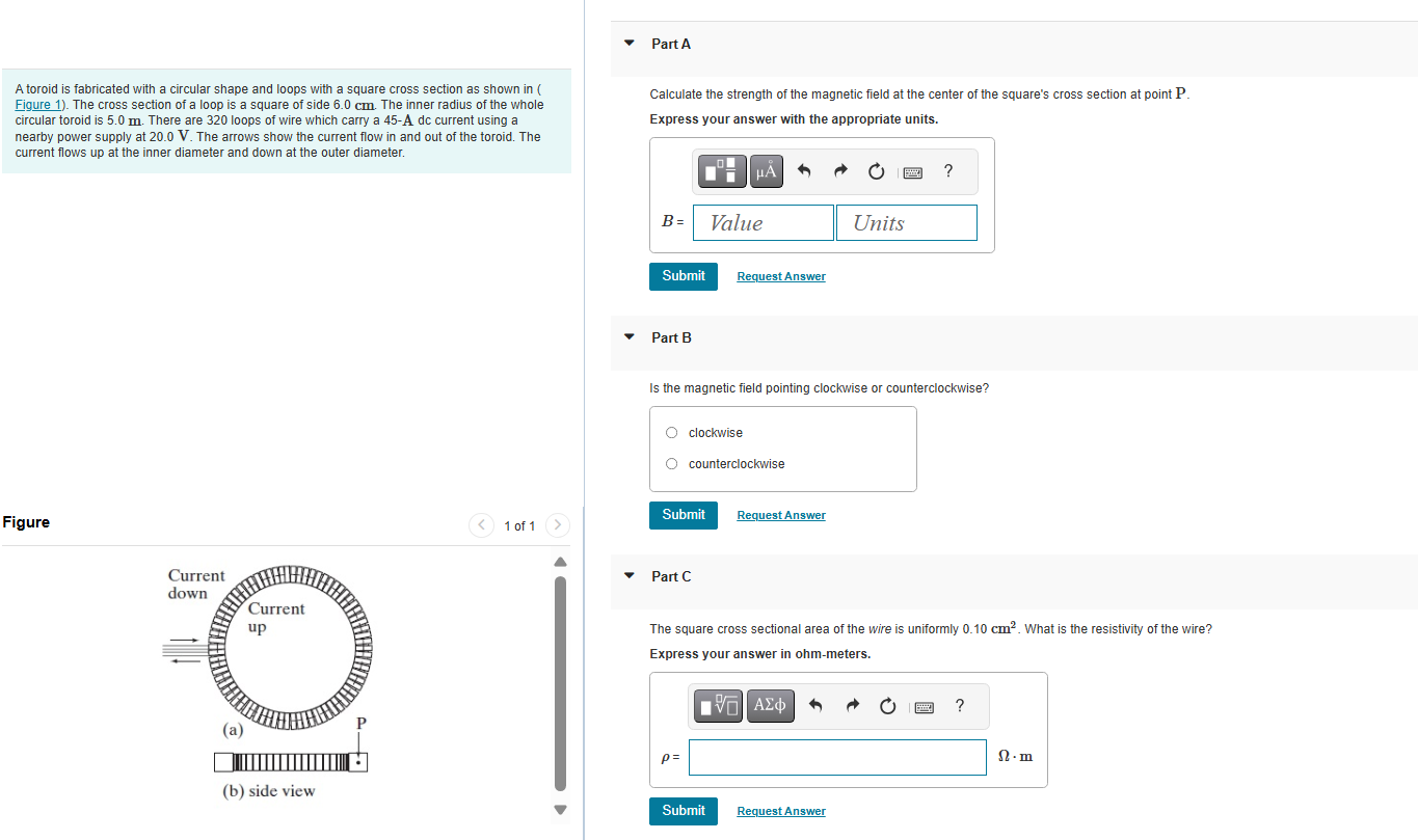 A toroid is fabricated with a circular shape
