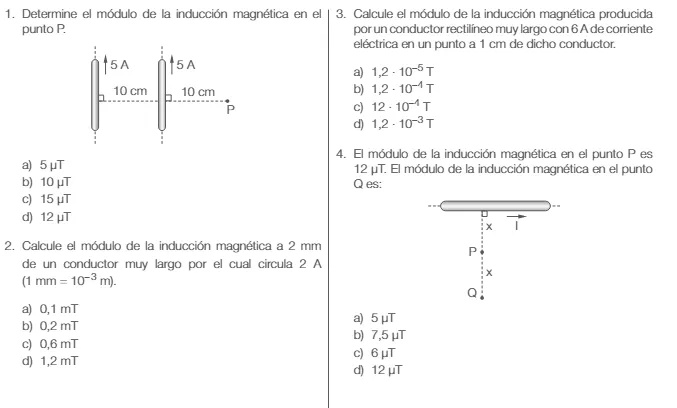 1. Determine el módulo de la inducción | StudyX