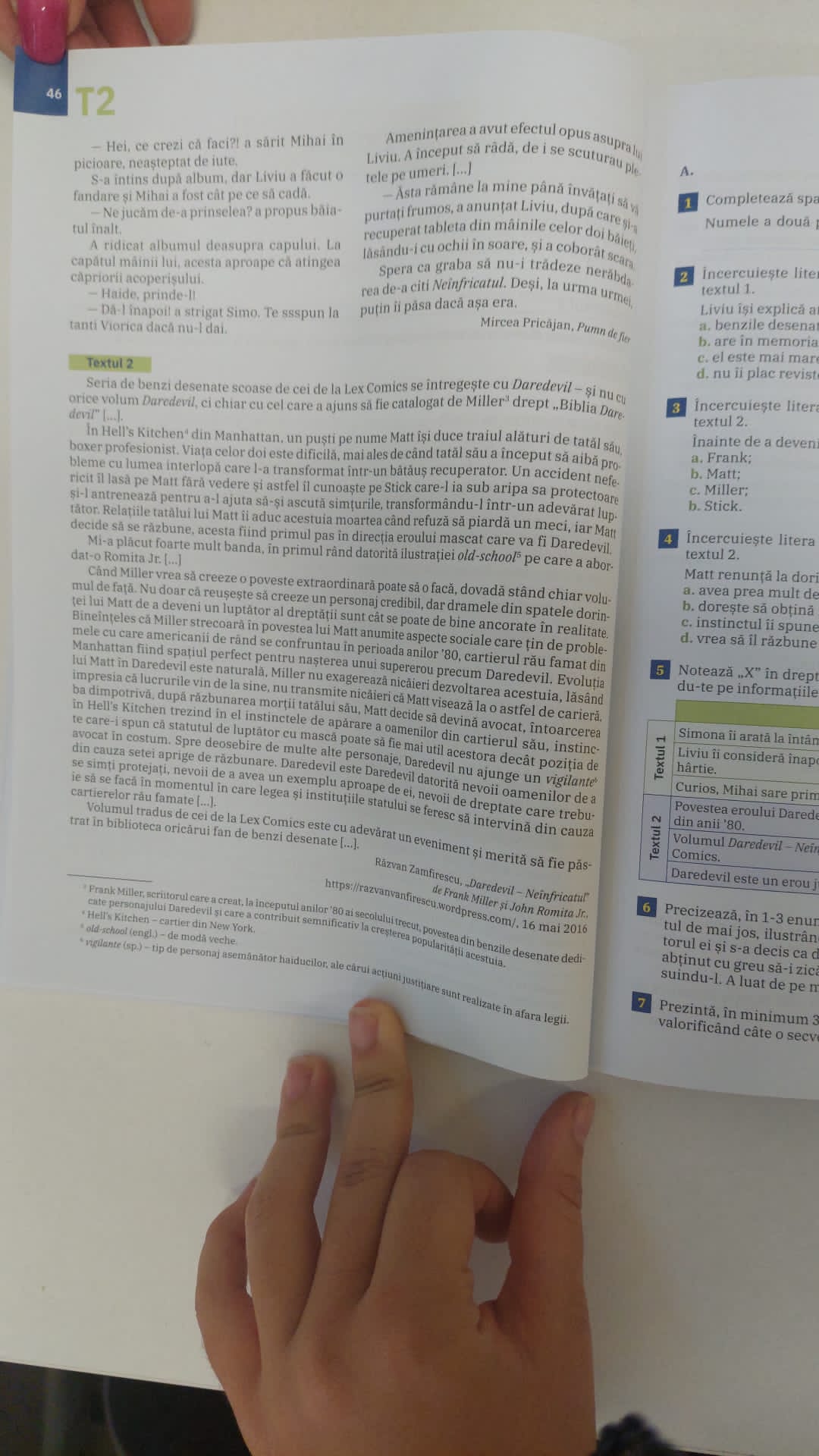 1 Completează spațiile libere: Numele a doua | StudyX