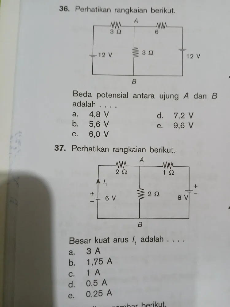 36. Perhatikan rangkaian berikut. [Diagram | StudyX