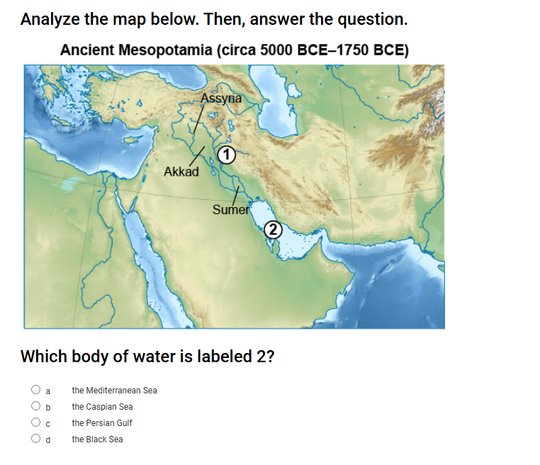 Analyze the map below. Then, answer the | StudyX