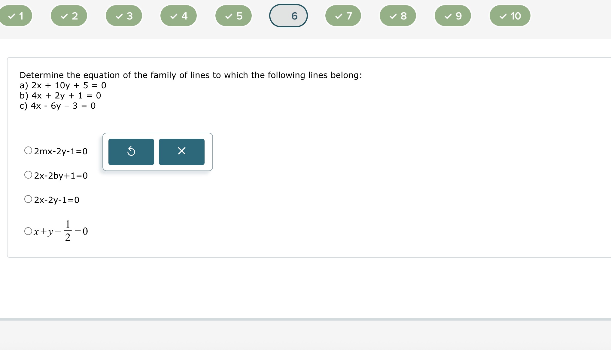 Determine the equation of the family of | StudyX
