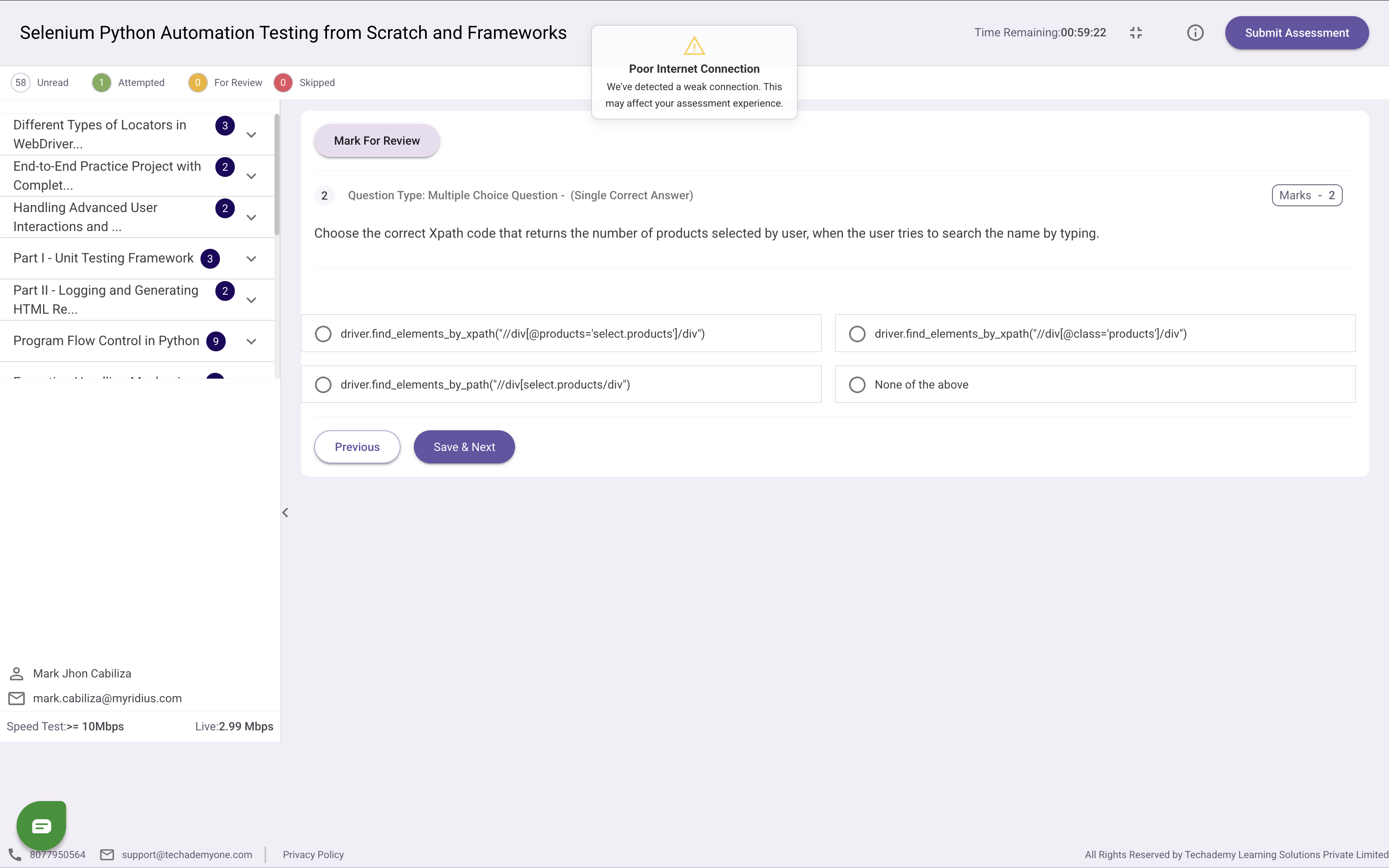 Question Type: Multiple Choice Question - | StudyX