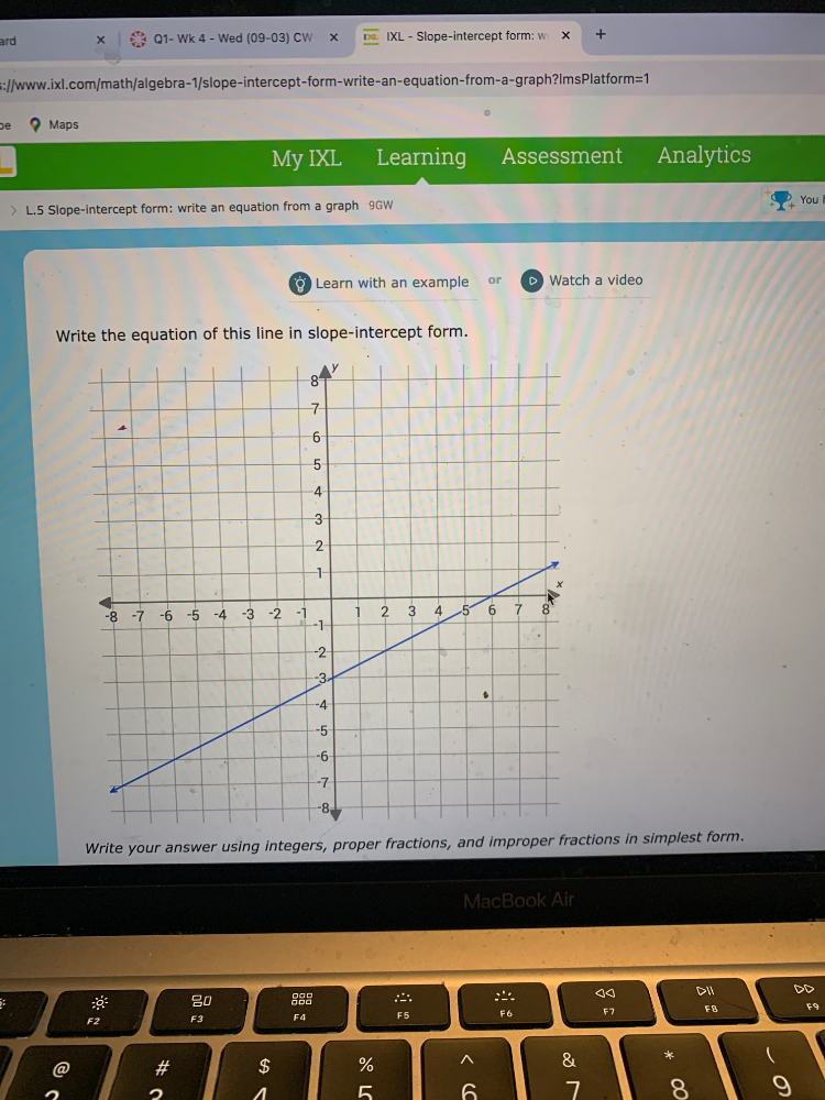 Write the equation of this line in | StudyX