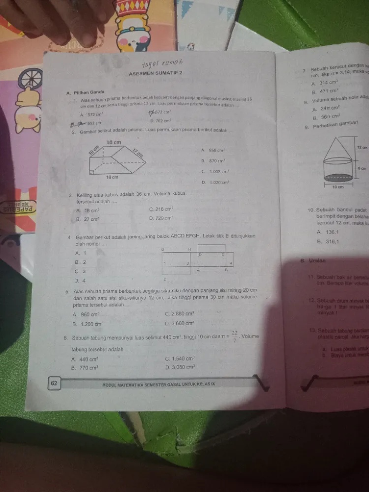 A. Pilihan Ganda 1. Alas sebuah prisma | StudyX