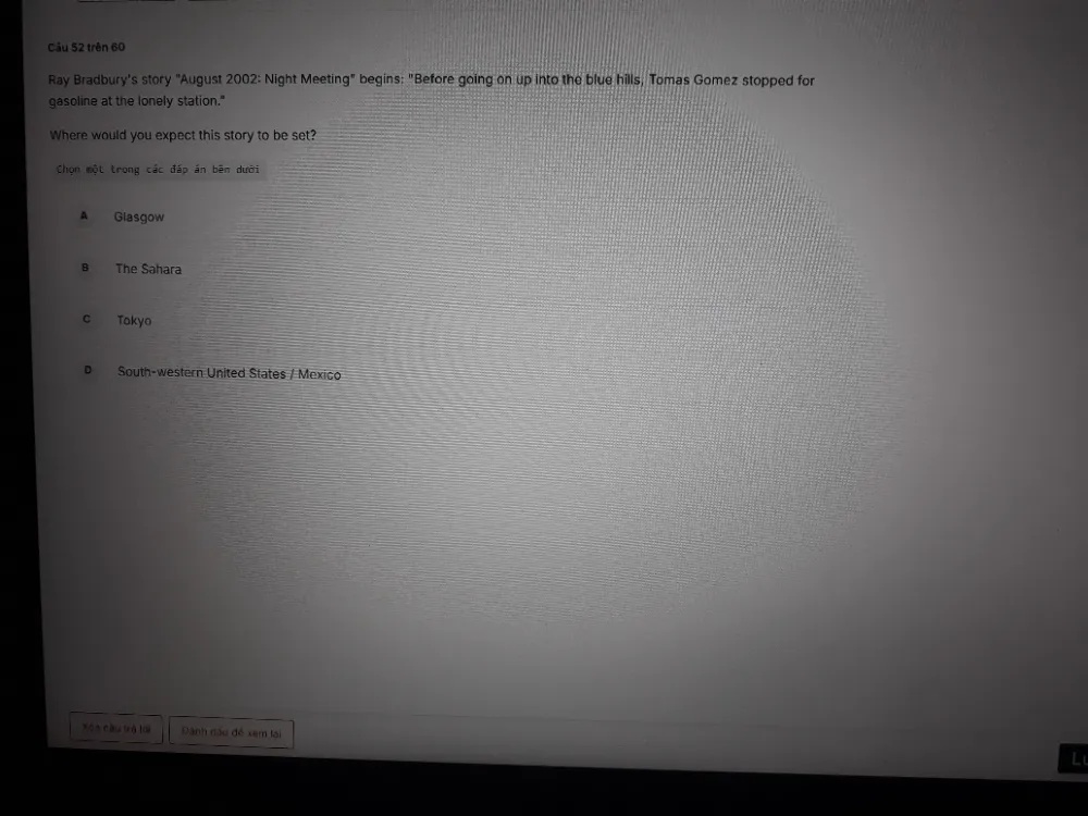 Ray Bradbury's story "August 2002: Night | StudyX