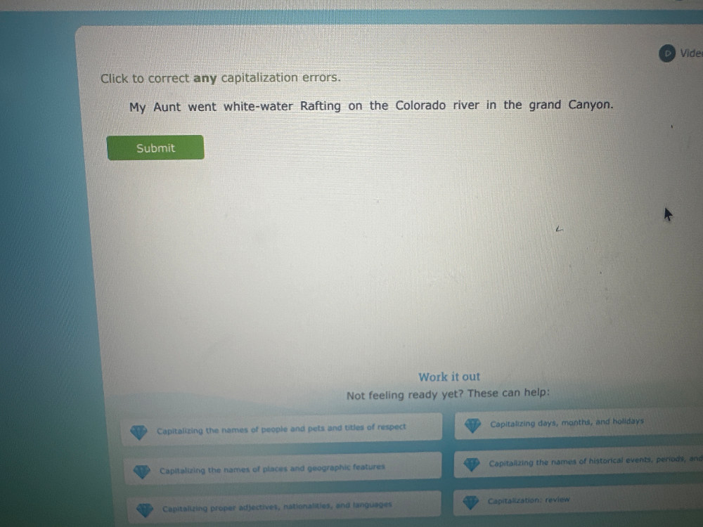 Click to correct any capitalization errors. | StudyX