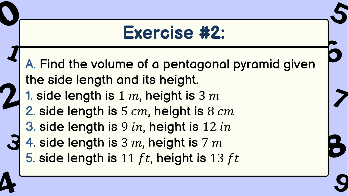 A. Find the volume of a pentagonal pyramid | StudyX