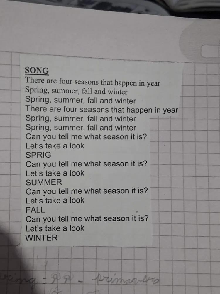 There are four seasons that happen in year | StudyX