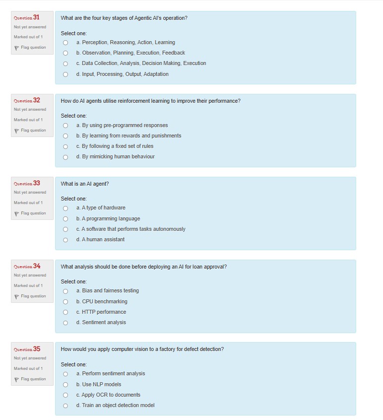 What are the four key stages of Agentic Al's | StudyX