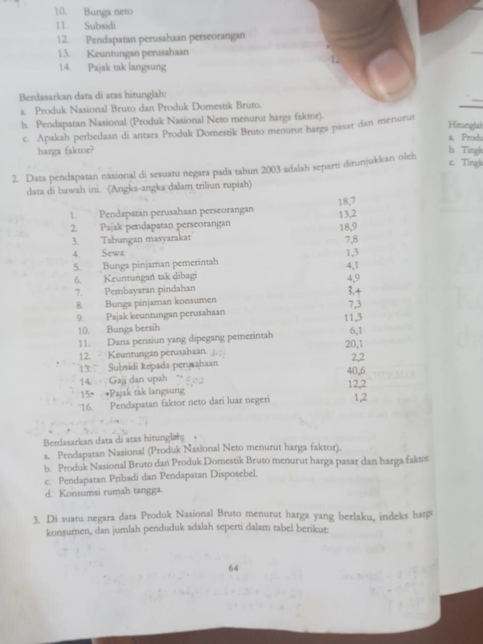 Berdasarkan data di atas hitunglah: a. | StudyX