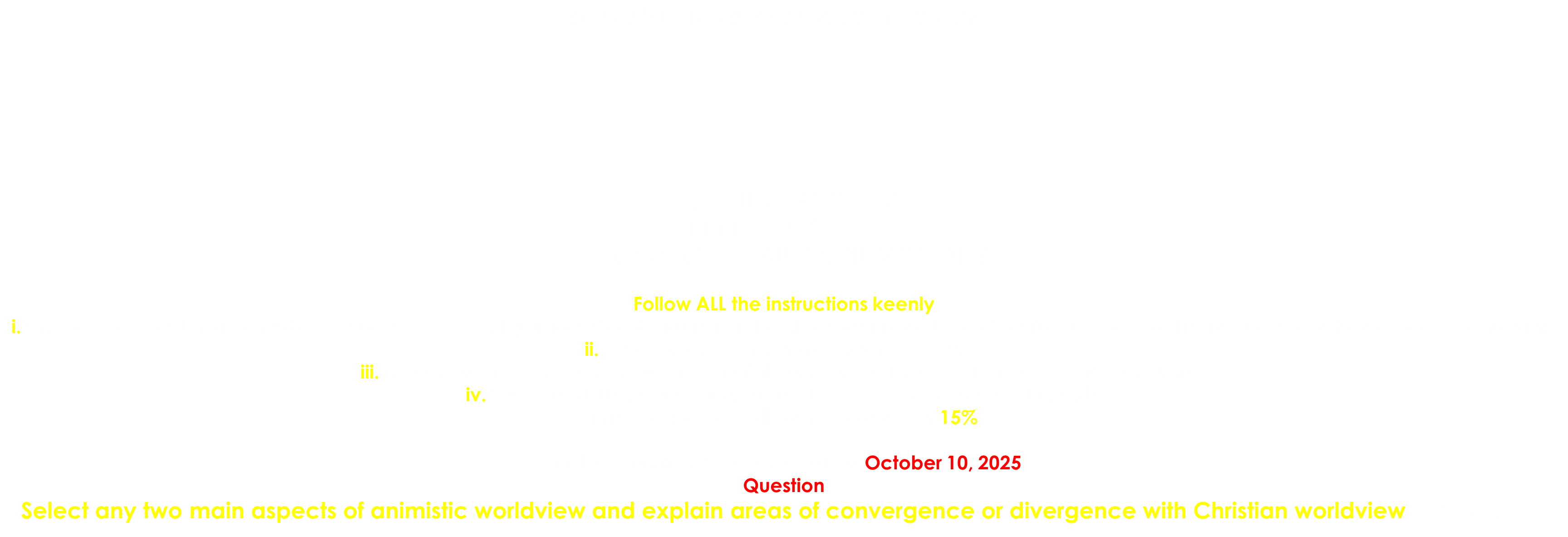 Select any two main aspects of animistic | StudyX