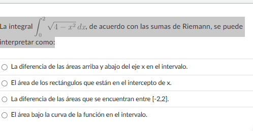 La integral $ _{0}^{2} {4-x^2} dx$, de | StudyX
