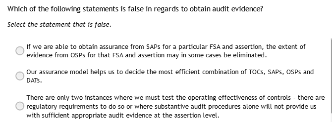 Which of the following statements is false | StudyX