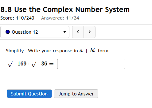 Simplify. Write your response in $a + bi$ | StudyX