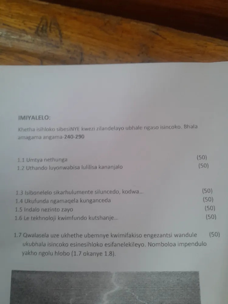 IMIYALELO: Khetha isihloko sibesiNYE kwezi | StudyX