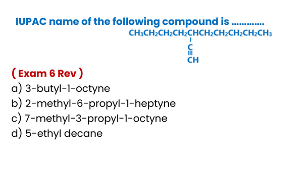 IUPAC name of the following compound is | StudyX