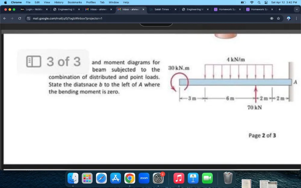 3 of 3 and moment diagrams for beam | StudyX