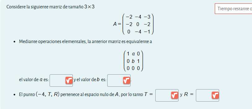 Considere la siguiente matriz de tamaño 3×3 | StudyX