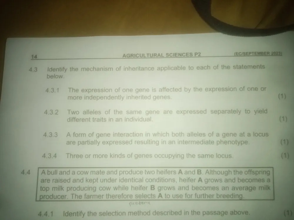 4.3 Identify the mechanism of inheritance | StudyX