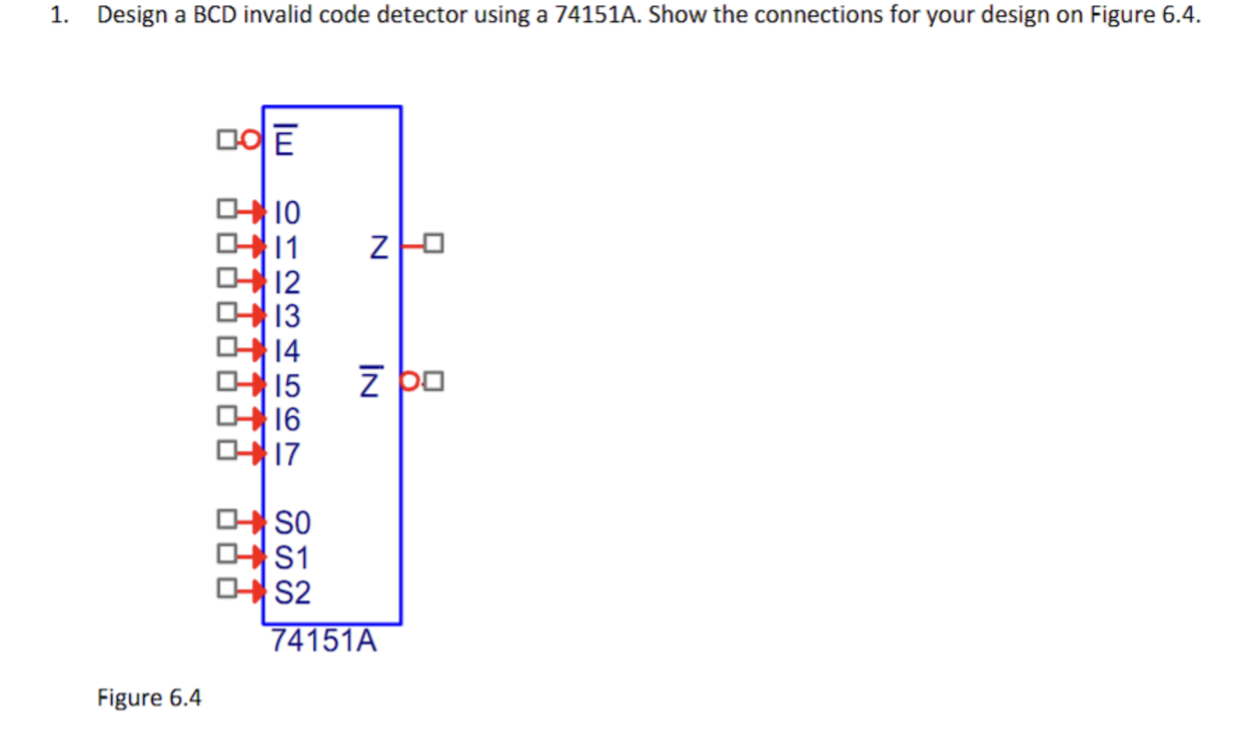 1. Design a BCD invalid code detector using | StudyX
