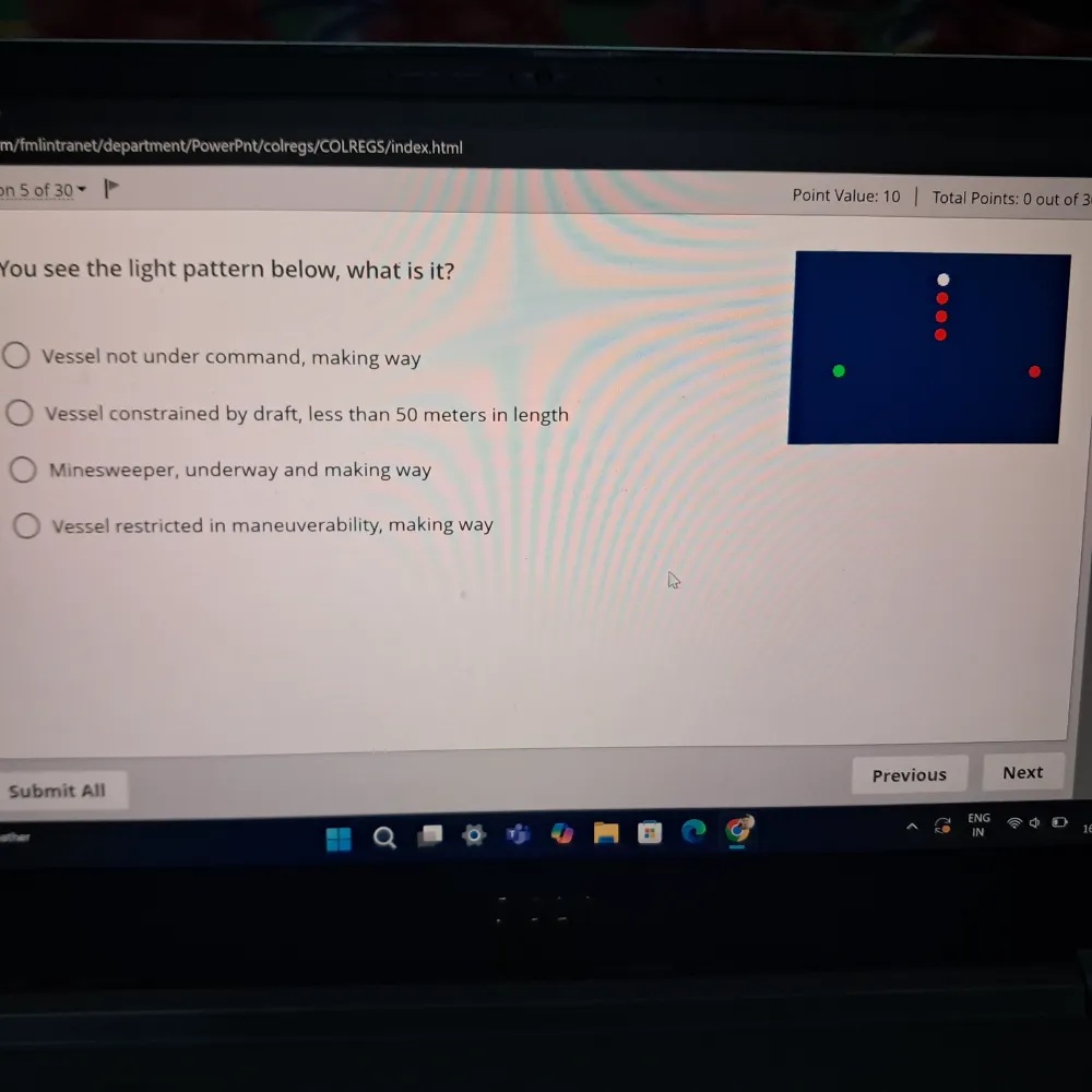 You see the light pattern below, what is it? | StudyX