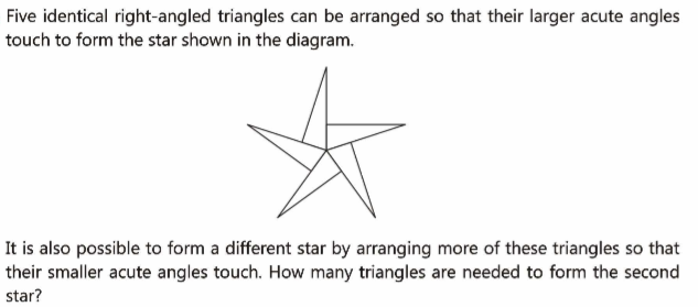 Five identical right-angled triangles can be | StudyX