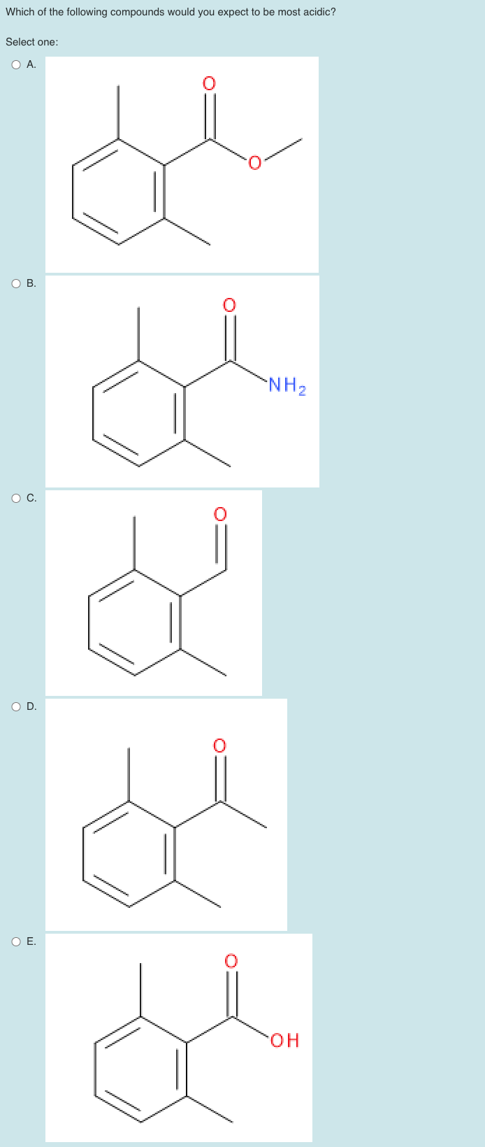 Which of the following compounds would you | StudyX