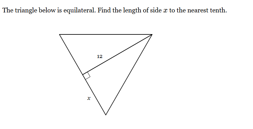 The triangle below is equilateral. Find the | StudyX