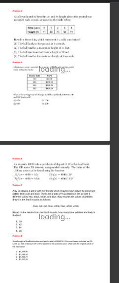 Problem 1: A ball was launched into the | StudyX