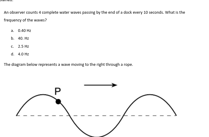 An observer counts 4 complete water waves | StudyX
