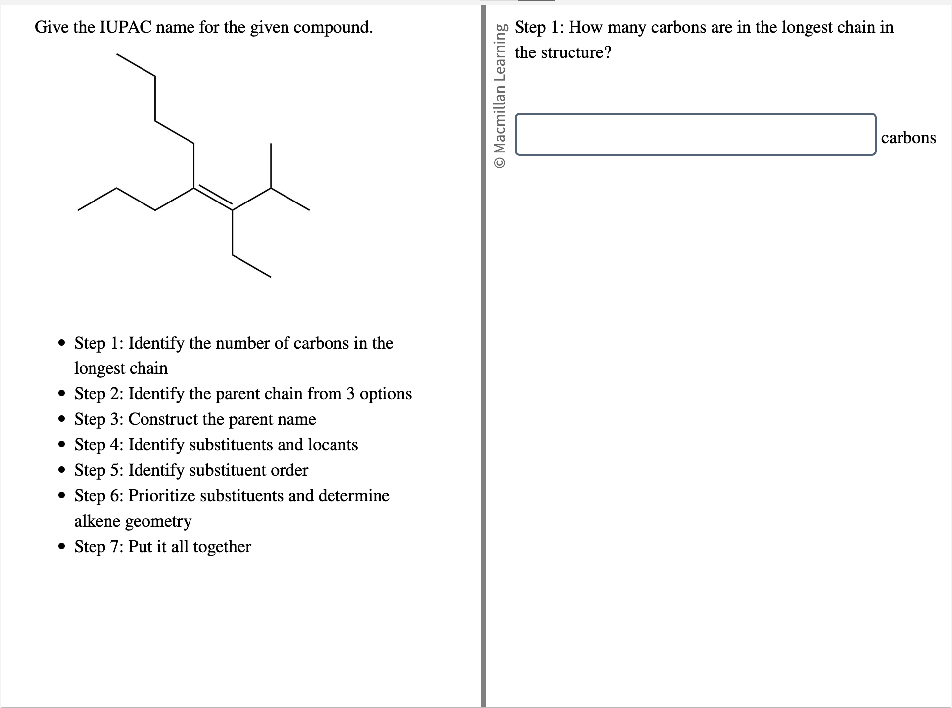 Give the IUPAC name for the given compound. | StudyX
