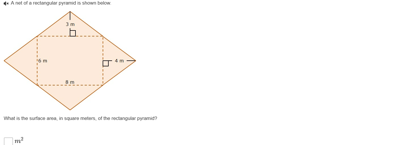 A net of a rectangular pyramid is shown | StudyX