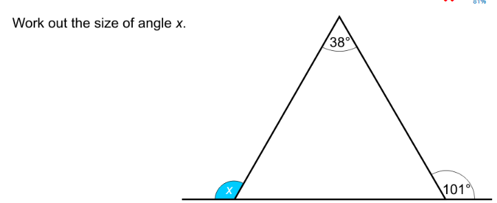 How to find the size of angle x in a triangle | StudyX