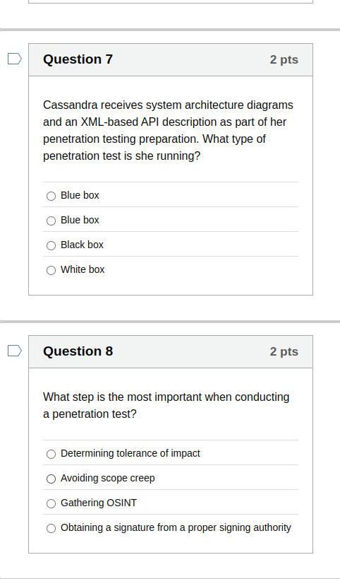 Question 7 Cassandra receives system | StudyX