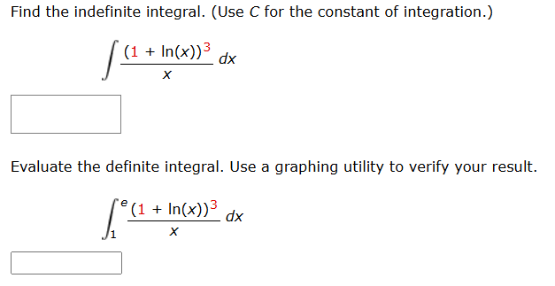 Find the indefinite integral. (Use C for the | StudyX