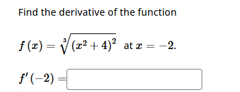 Find the derivative of the function $f(x) = | StudyX