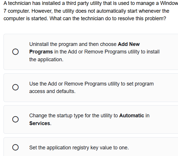 A technician has installed a third party | StudyX