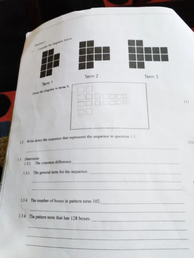 Consider the diagrams below Term 1 Term 2 | StudyX