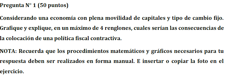 Pregunta N° 1 (50 puntos) Considerando una | StudyX