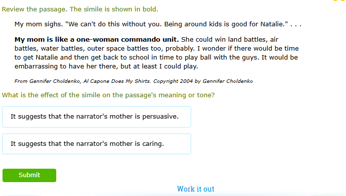 What is the effect of the simile on the | StudyX