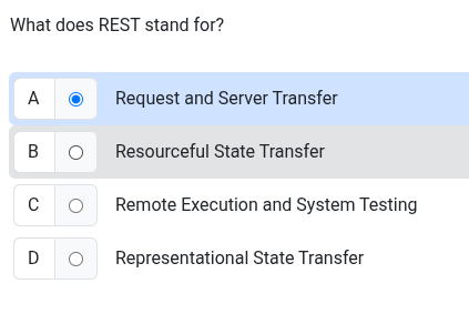 What does REST stand for? A Request and | StudyX
