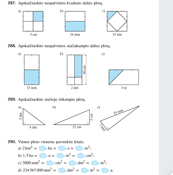 287. Apskaičiuokite nuspalvintos kvadrato | StudyX