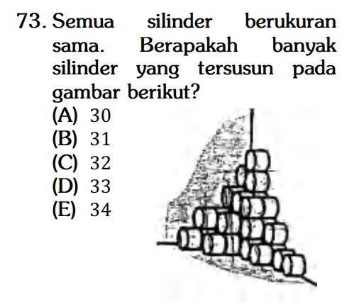 73. Semua silinder berukuran sama. Berapakah | StudyX