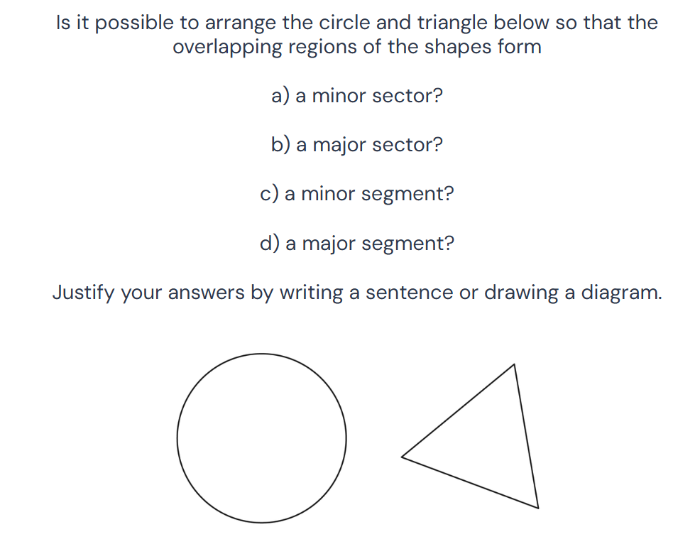 Is it possible to arrange the circle and