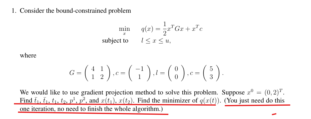 1. Consider the bound-constrained problem \[ | StudyX