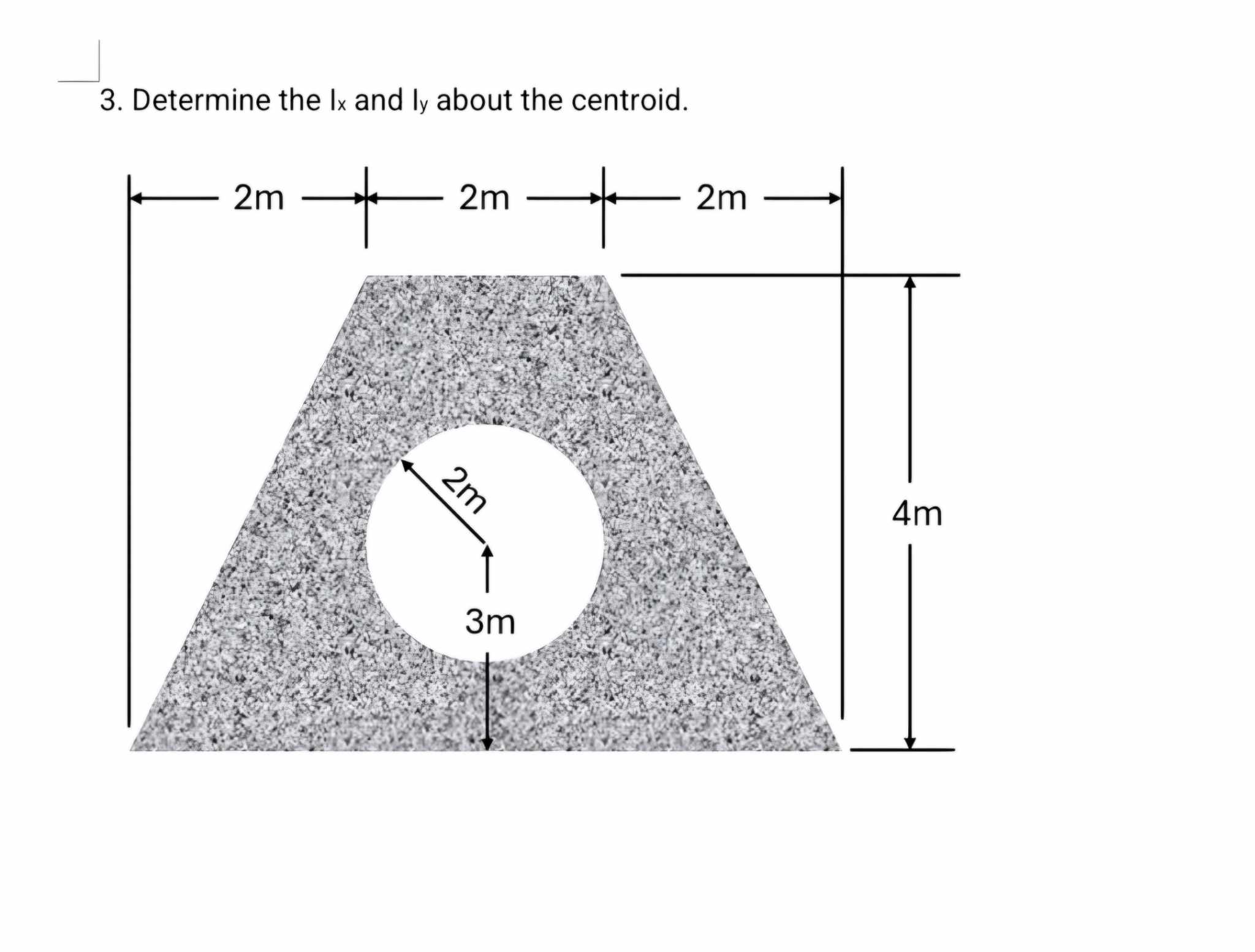 3. Determine the Ix and Iy about the | StudyX
