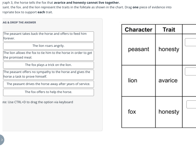 The horse tells the fox that avarice and | StudyX