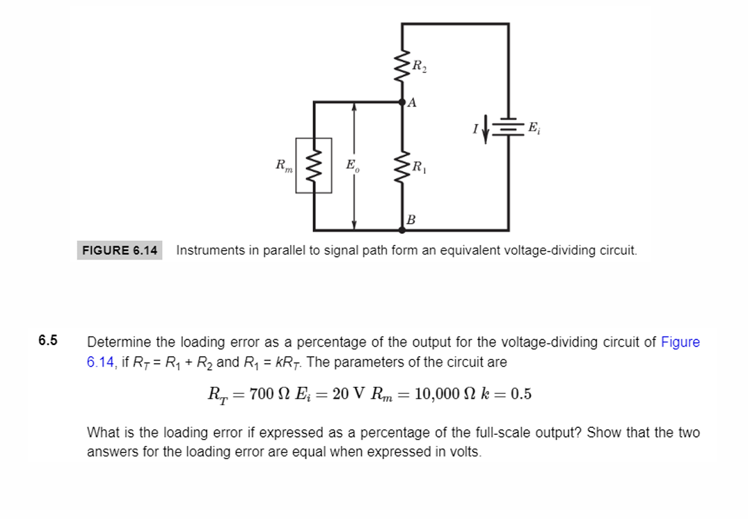 Determine the loading error as a percentage | StudyX